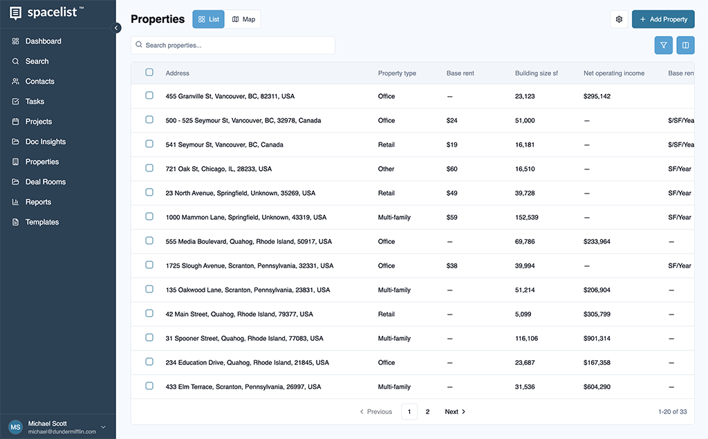 Spacelist CRE Operating System - AI-Powered Commercial Real Estate ...